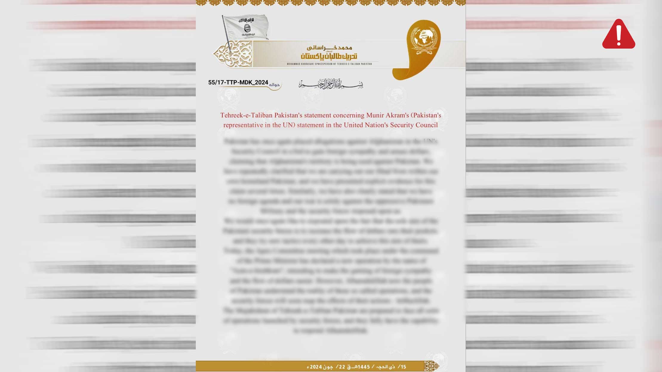 TKD MONITORING: TTP Reacts to Announcement of Pakistan's ...